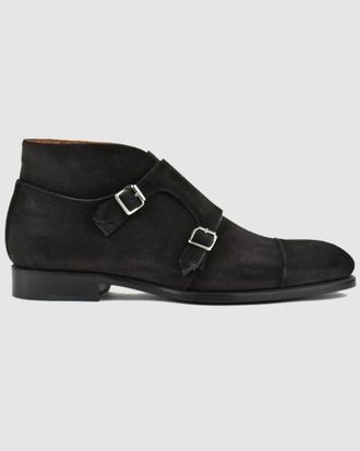 Schuhe & Handwerk Dessert Doublemonks Frank Sinatra aus weichem Rauleder in