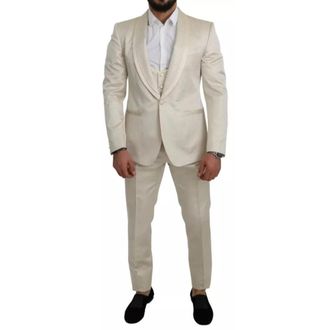 Dolce & Gabbana Sicilia Shawl Suit - - Suits - Herren - Beige - XS