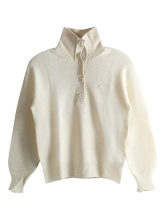 Lacoste Gekn&ouml;pfter Pullover - Nude