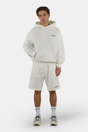 Pegador Kapuzensweatshirt PEGADOR Logo Oversized Hoodie, Herren, Gr. XXL, washed warm wei&szlig; schwarz, Sweatware, Obermaterial: 80% Baumwolle, 20% Polyester, uni