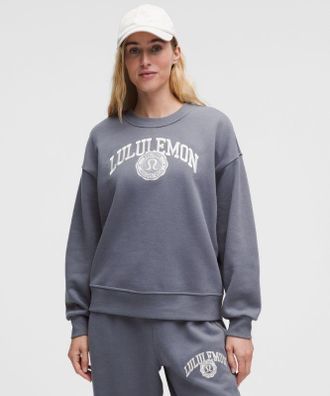 lululemon Perfectly Oversized Crew Collegiate f&uuml;r Frauen - Gr&ouml;&szlig;e XL in Solar Grey