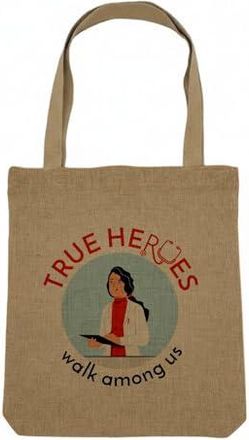Fabulous Sac Shopping Tote Bag Aspect Lin - True Heroes - Doctor Radiologist Job Heroes Woman Sac de Courses Toile Epaisse 360g Beige Naturel Cabas Port&eacute; Epaul