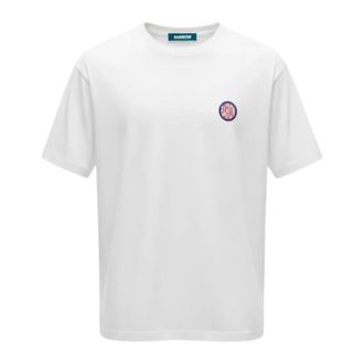 Barrow Barrow, Homme, Tops, Blanc, Taille: XS T-shirt imprim&eacute; &agrave; col rond et manches courtes