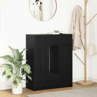 vidaXL Buffet avec tiroirs et portes ch&ecirc;ne noir 73x31x90 cm Vidaxl