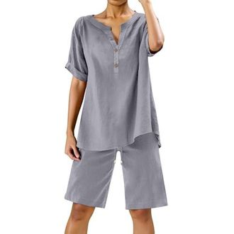 Generic Tailleur Pantalon Bustier Femme Jogging Large Droite 48 Ceremonie Decontracte Electrique Baggy Couture Pression Street Hijab Color Nouveaut&eacute; Shirt san