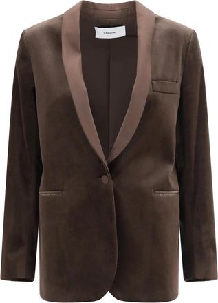 Lardini Samt-Blazer - - Jackets - Herren - Braun - 3XS