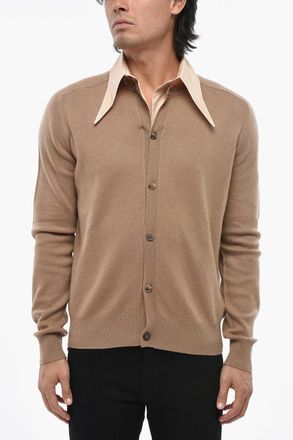 Prada Cardigan aus Kaschmir mit abnehmbarem Kragen Prada