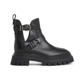 Stuart Weitzman Edgy Moto Bootie mit Metallic-Details - - Shoes - Damen - Schwarzk - 38 EU