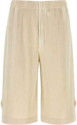 Issey Miyake Homme, Shorts, Beige, Taille: M Wear Or Wrap Pleated Shorts
