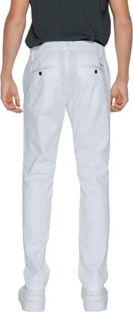 A|X Armani Exchange Cotton-Blend Regular-Fit Trousers - White
