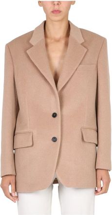 Stella McCartney Femme, Vestes, Beige, Taille: 34 FR Blazer Oversize &agrave; 2 Boutons