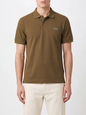 Lacoste Klassisches kurz&auml;rmeliges Baumwoll-Poloshirt von mit Logo-Patch