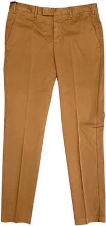 PT01 Pt01, Homme, Pantalons, Brun, Taille: 2XL Master Light Stretch Satin Pantalons