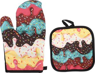 Cabilock Backofen Handschuhe Hitzebest&auml;ndig Rutschfester Verdickte Hitzeschutzhandschuhe F&uuml;r K&uuml;che Backen Und Haushalt