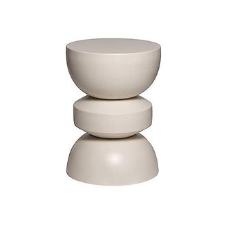 Alice's Garden Alices Home - Table dappoint. Bout de canap&eacute;. Table de Chevet en m&eacute;tal. cr&egrave;me. Assa. &Oslash;32 x H 43.5cm