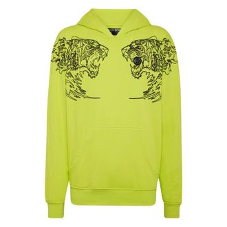 Plein Sport Homme, Sweatshirts et sweats &agrave; capuche, Jaune, Taille: XL Sweat &agrave; capuche SweaT-shirt Tiger
