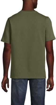 Lands End Deluxe Soft T-Shirt, Herren, Größe:48-50 regular, Grün, Baumwolle/Polyester/Baumwoll-Mischung, by Lands End