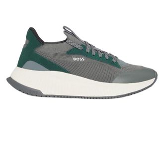 HUGO BOSS TTNM EVO Sneaker f&uuml;r Herren, Wildleder (Gr&uuml;n)