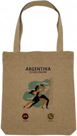 Fabulous Sac Shopping Tote Bag Aspect Lin - Argentina Is Calling Me Dance Heritage Travel - Sac de Courses Toile Epaisse 360g Beige Naturel Cabas Port&eacute; Epaule 