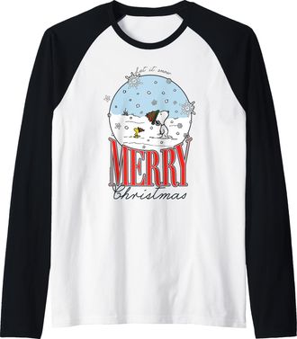 Peanuts Schneekugel Merry Christmas Raglan