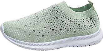 Generic Chaussures de marche pour femme - L&eacute;g&egrave;res - Strass - Chaussures plates - Chaussures de travail confortables - Chaussures de course sur route - Chaussu