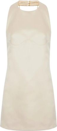 Elisabetta Franchi Femme, Robes, Beige, Taille: 36 FR Duchesse Mini Dress