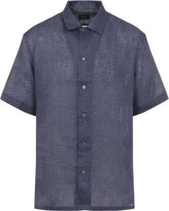 Brioni Homme, Chemises, Bleu, Taille: S Chemise Cubaine