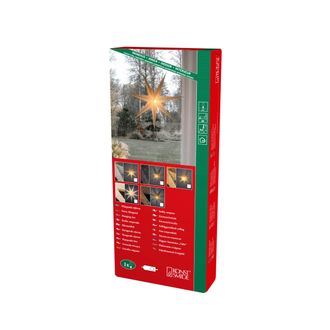 Konstsmide Weisser Papierstern, perforiert, innen messingfarben 7 Zacken, inkl. Anschlusskabel mit an/aus Schalter, ohne Leuchtmittel, wei&szlig;,230V, Innen (IP20), w