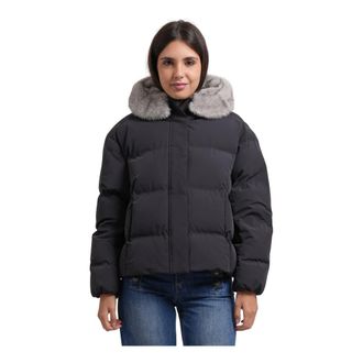 Suns Kurze gesteppte Wattierte Jacke - - Jackets - Damen - Schwarzk - S