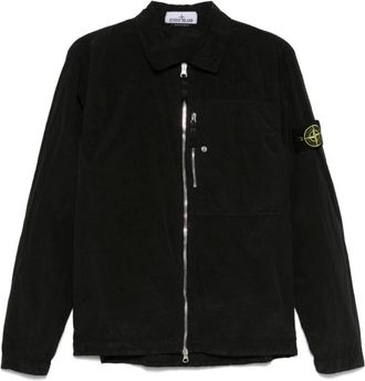 Stone Island Homme, Vestes, Noir, Taille: M Overshirt en Nylon Metal Noir