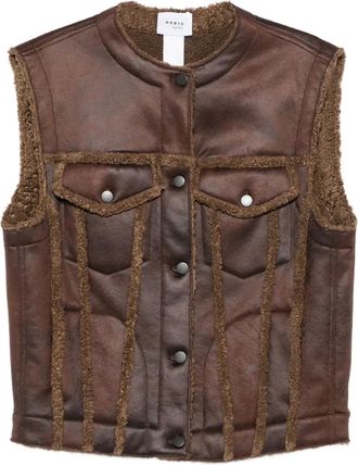 Akris Weste mit Knopfleiste - Braun