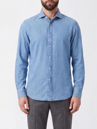Brunello Cucinelli Hemd Herren Farbe Denim