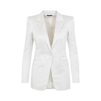 Tom Ford Einknopf-Blazer aus Satin - - Jackets - Damen - Wei&szlig; - S