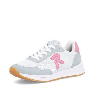 Rieker W2404 Baskets basses pour femme avec semelle l&acirc;che, Blanc Combi 81, 37 EU
