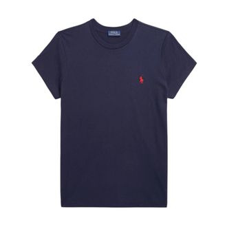 Ralph Lauren Polo Pony Baumwoll-T-Shirt - - Tops - Damen - Blau - L