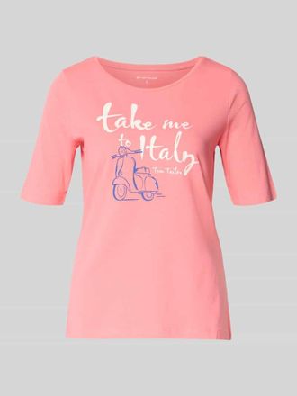 Tom Tailor Regular Fit T-Shirt aus Baumwoll-Mix mit Motiv-Print
