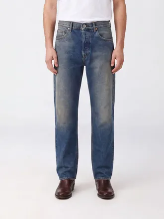 Golden Goose Jean Journey en denim &agrave; taille mi-haute et jambe droite