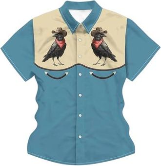 Generico T-shirt d&eacute;t&eacute; pour homme avec imprim&eacute; serpent, chemise d&eacute;contract&eacute;e &agrave; manches courtes, respirant, s&eacute;chage rapide et confortable Gongfu Coq avec poche s