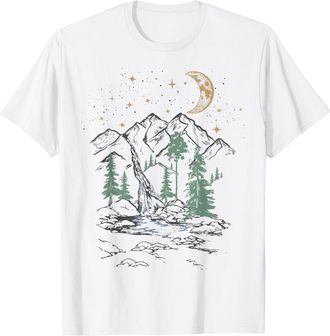 Trendy Apparel Night of Stars Beautiful Mountain Waterfall T-Shirt