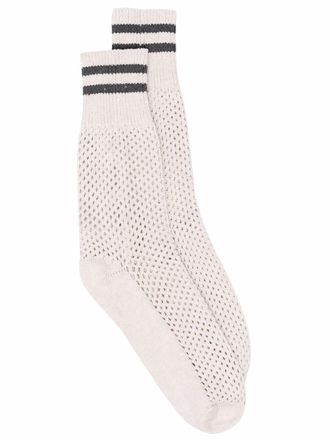 Brunello Cucinelli Socken mit Lochmuster - Nude