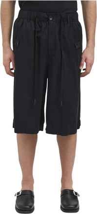 Andrea Ya'aqov Homme, Shorts, Noir, Taille: M Bermuda in Cupro e Cotone