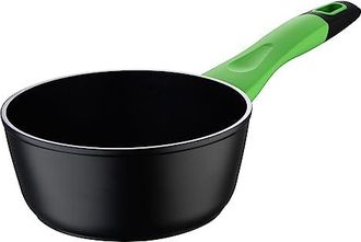 San Ignacio Vitoria - 33 cm Topf - Geschmiedetes Aluminium - Innenarmer Schwarzbeschichtung - Outdoor in Schwarz - Gesamtinduktion - schwarzer Mango mit Gr&uuml;n - le