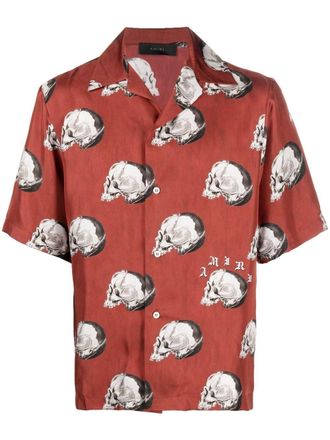Amiri chemise &agrave; imprim&eacute; t&ecirc;te de mort - Rouge
