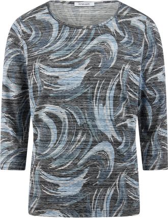 Peter Hahn Rundhals-Shirt 3/4-Arm Peter Hahn blau