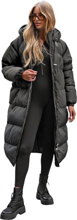 OZONEE Damen Mantel Wintermantel Winterjacke Jacke Parka Übergangsjacke Coat Wärmemantel Wärmejacke Winter Herbst Lang Warm Stehkragen Outdoor Gepolstert JS/