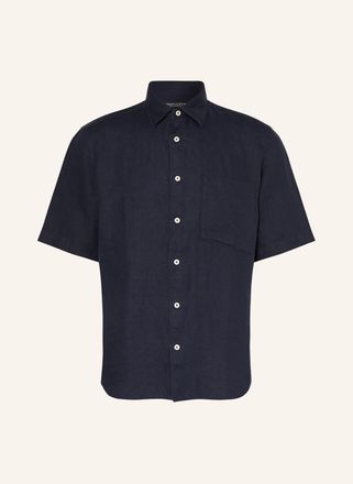 Marc O'Polo Marc Opolo Kurzarm-Hemd Regular Fit Aus Leinen blau