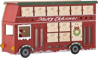 Bloomingville Edward Kalender, Sperrholz, Rot, L37xH21xW11,5 cm