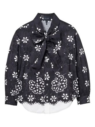 Marc Jacobs blouse à détails doeillets - Noir