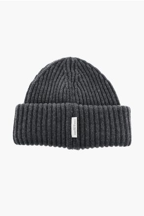 Paolo Pecora Ribbed Virgin Wool Beanie size One Size