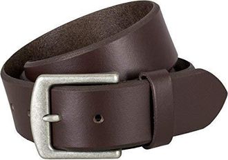 Lindenmann full cowhide belt men, jeans belt men leather 40 mm wide, belt men, full cowhide belt dark brown, Gr&ouml;&szlig;e/Size:, Farbe/Color:marron
